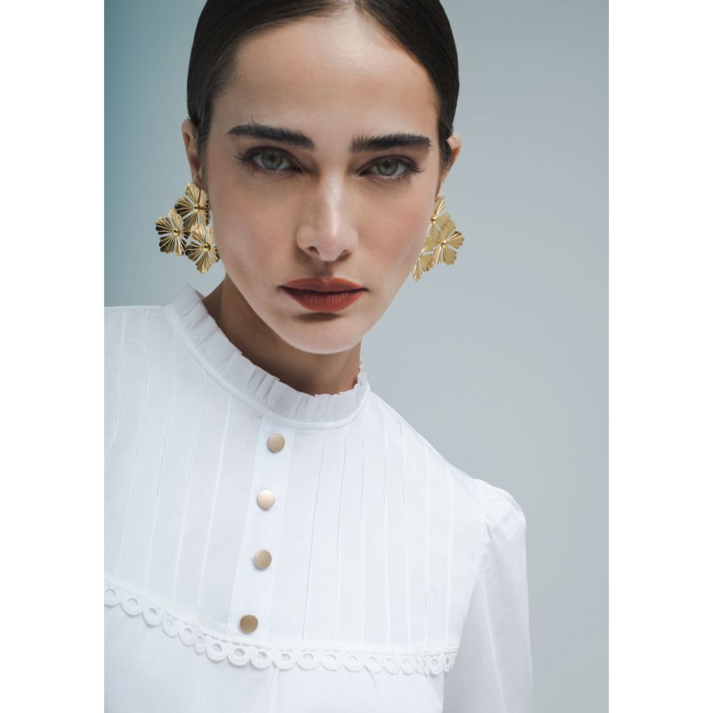 Bata Tricoline com Manga Longa Madri Off White 008 05039 - lovlity